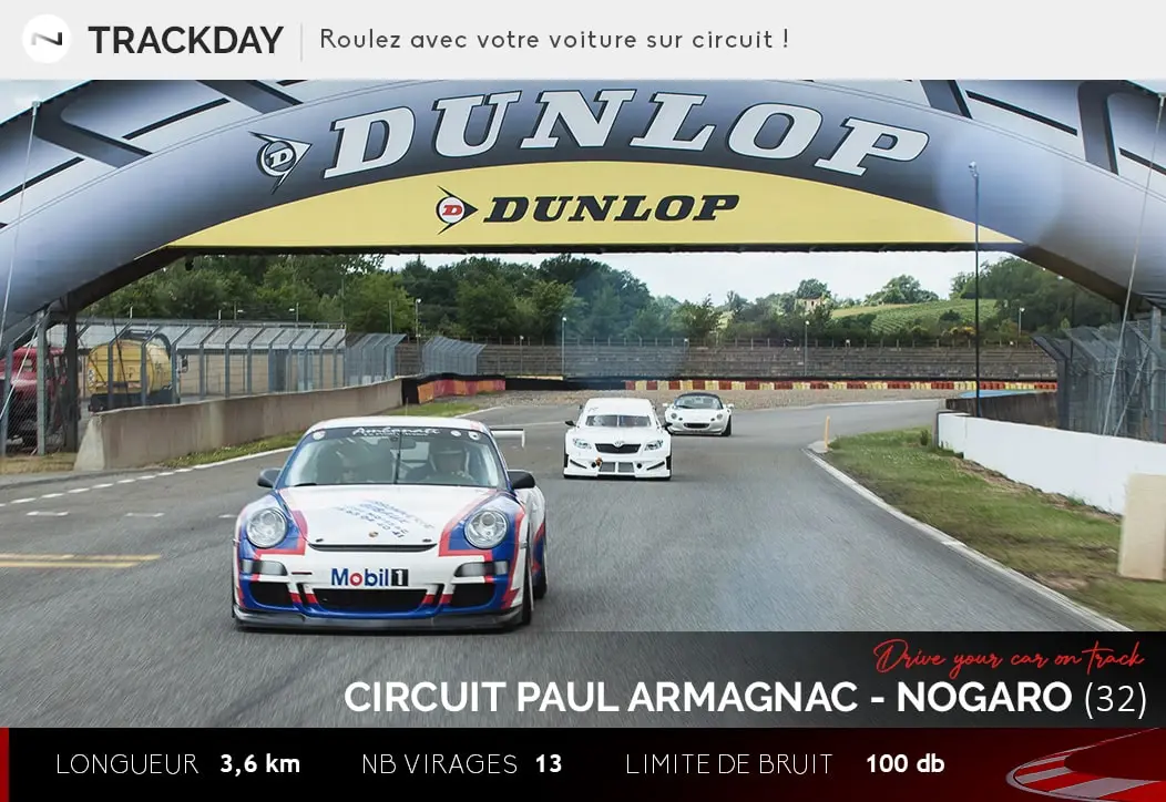 Trackdays circuit de Nogaro - Roulage sur le circuit Paul Armagnac